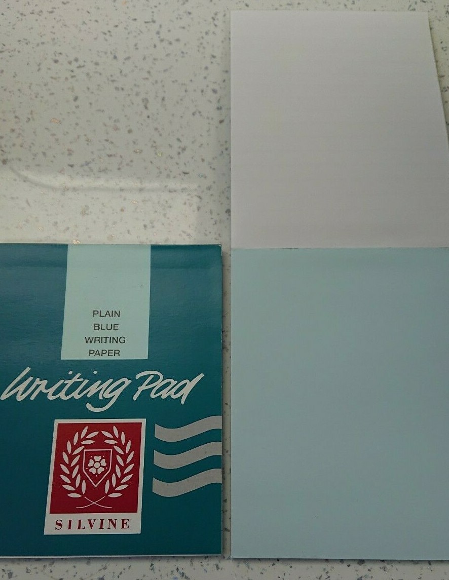 Writing Pad Plain Blue Silvine 40 Sheets Duke 175mmx135mm - Ideal for ...