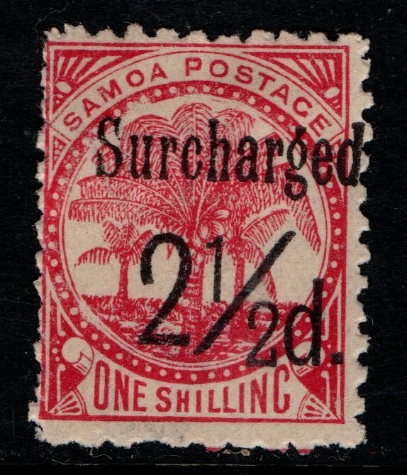 Samoa 1898 1899 2½d on One Shilling surcharged SG86 Mint | eBay