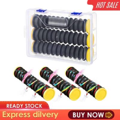 3 Pcs Fishing Line Storage Organizer, Leader Holder with 12 Slots, Hook ...