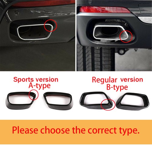 Carbon Fiber Steel Exhaust Tail Pipe Cover For BMW X5 F15 X6 F16 M ...