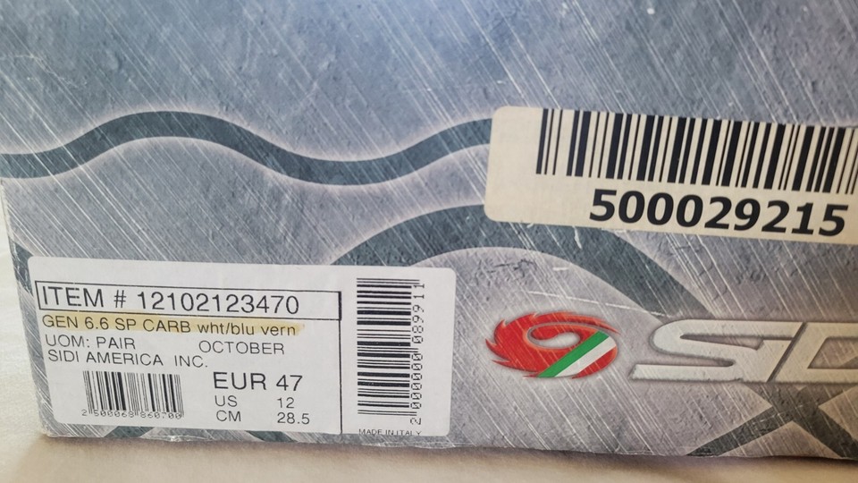 SiDi Genius 6.6 SP Carbon Vent sole White/Blue Sz 47 EU / 12 US | eBay