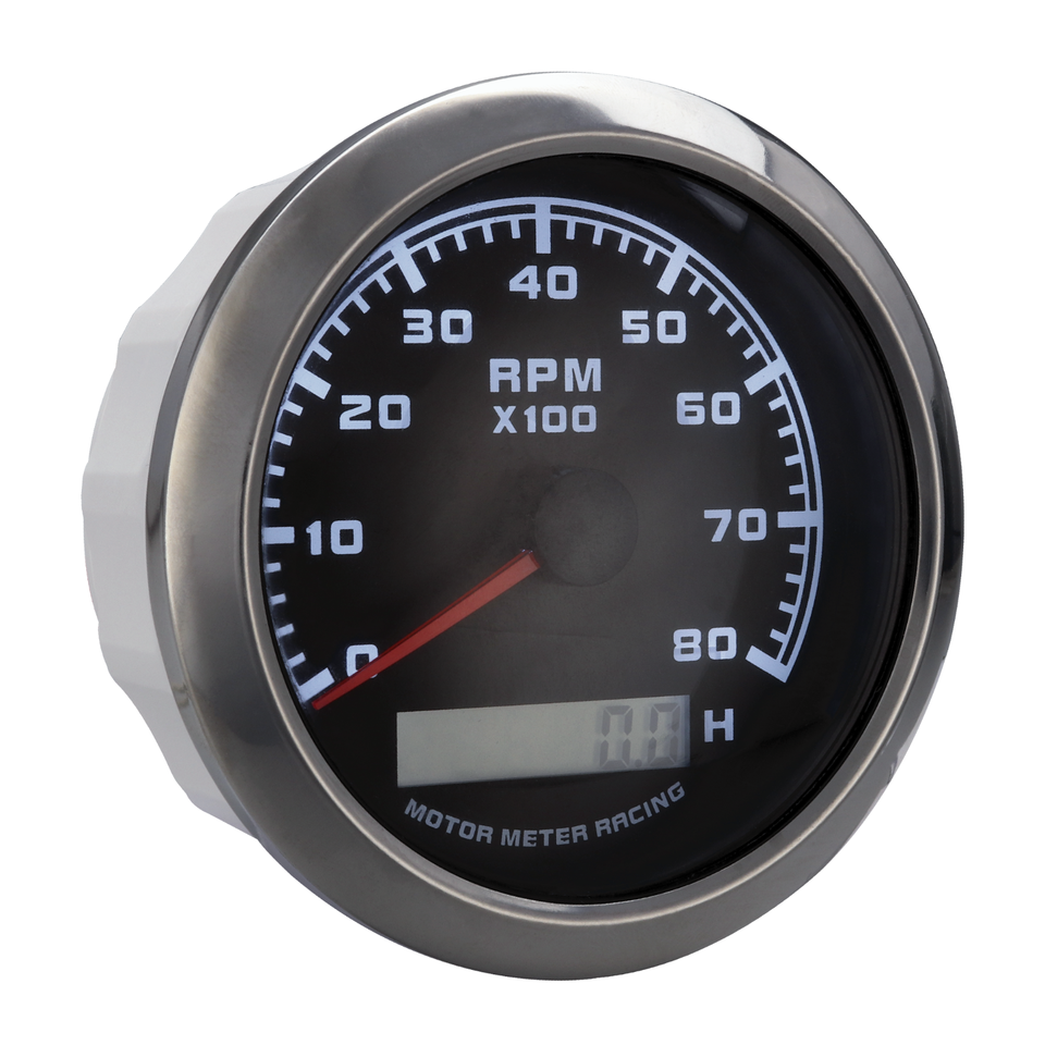 W PRO 85mm Tachometer 8000 RPM Hour Meter Waterproof Car Marine Boat ...