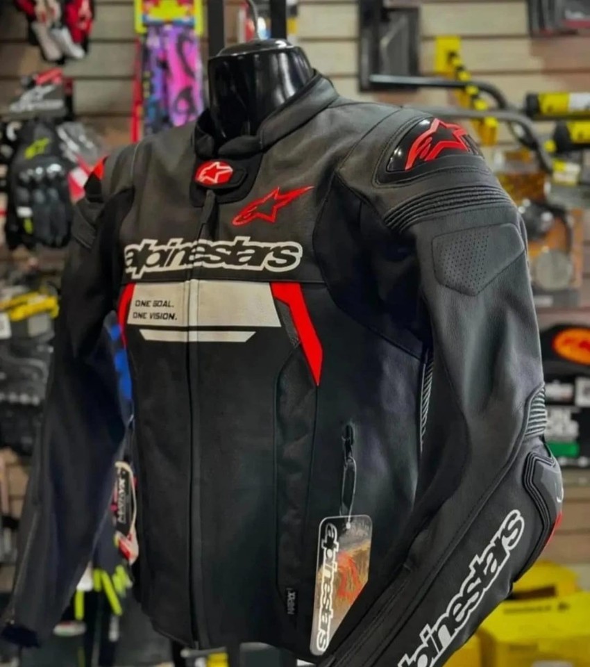 Alpinestars Motorbike Cowhide Leather Motorcycle Sports Racing Jacket ...