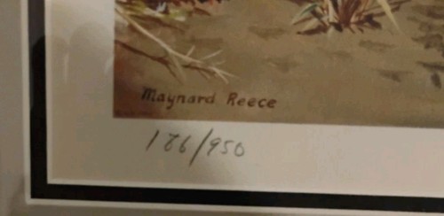 Maynard Reece 1974- The Sandbar-Canada Geese Framed-Numbered/ Signed | eBay