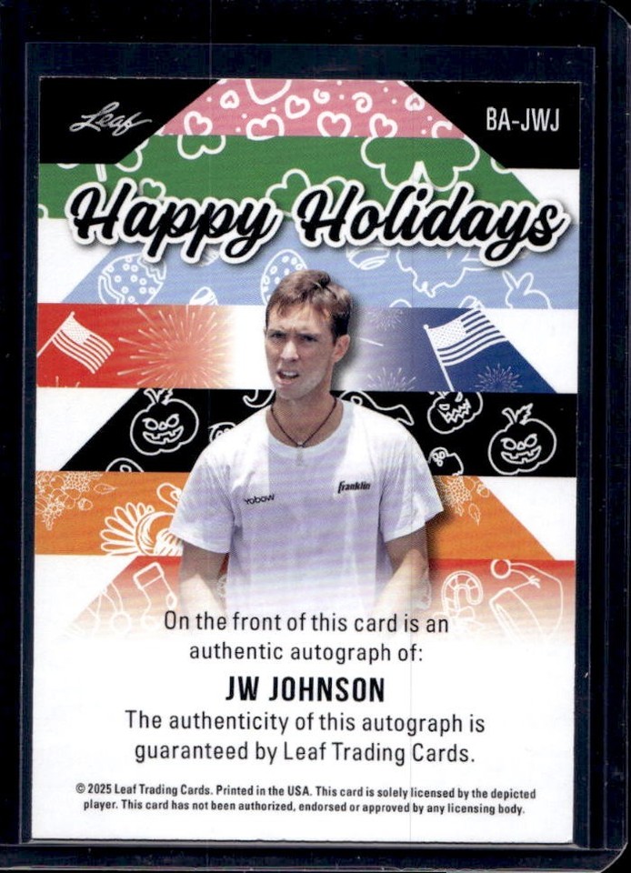 2025 Leaf Happy Holidays Jw Johnson Auto Autograph #BA-JWJ | eBay