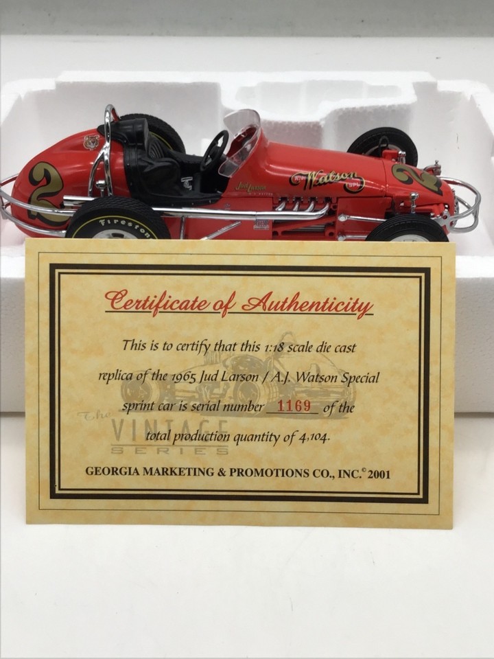 GMP VTG Series 1965 Jud Larson A.J. Watson SPL. Sprint Car #2 1/18 ...