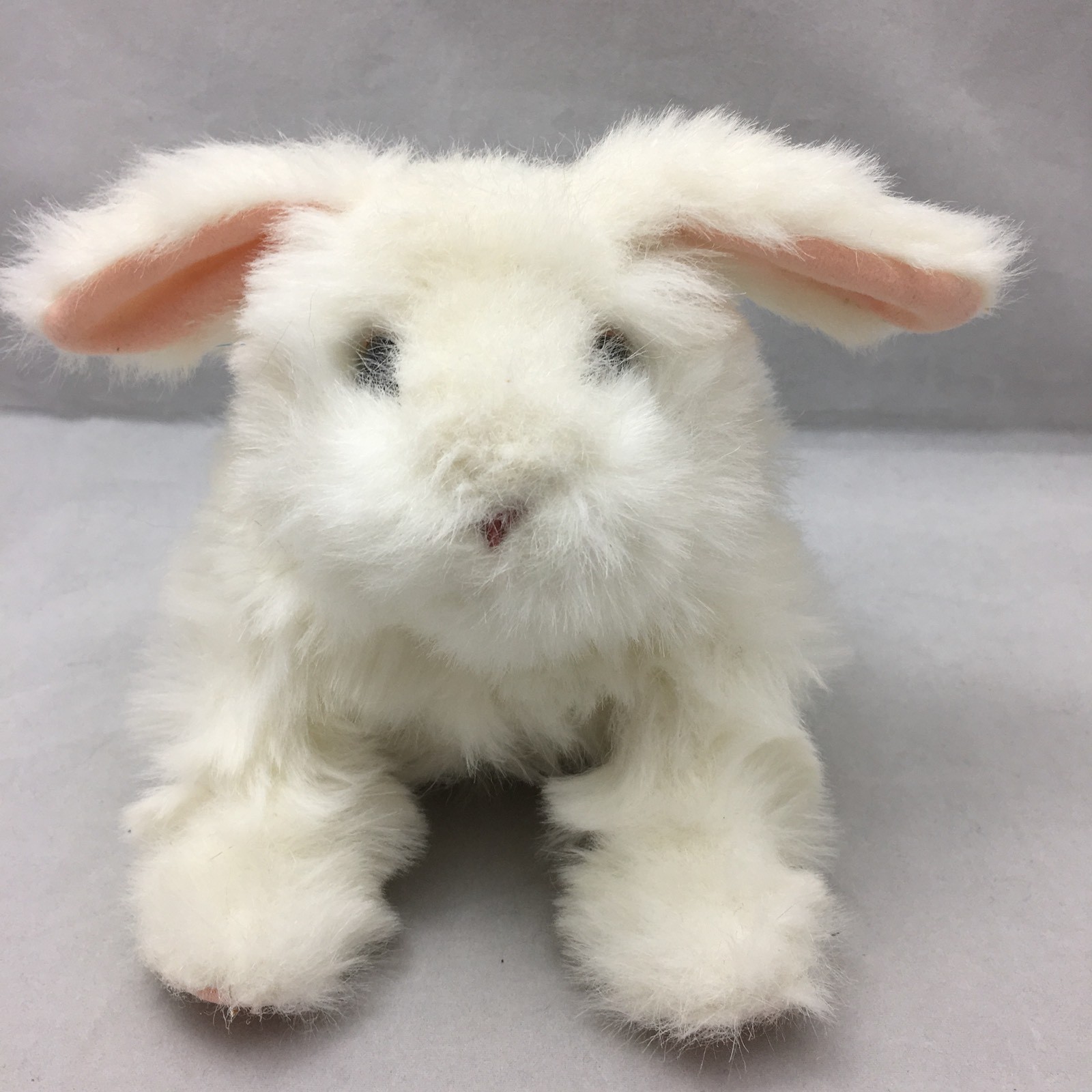 FurReal Friends White Rabbit Pink Motion Electronic Hasbro Plush 9" Toy ...