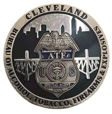ATF Cleveland OH Field Office Challenge Coin Highly Detailed Coin 1.75 ...