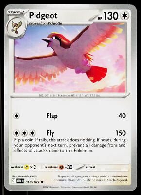 Pidgeot SV: Scarlet & Violet 151 #018/165 Uncommon | eBay