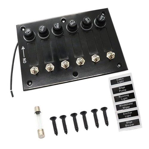 6 Compartment Fused Marine Switchboard for Boats Switchboard | eBay