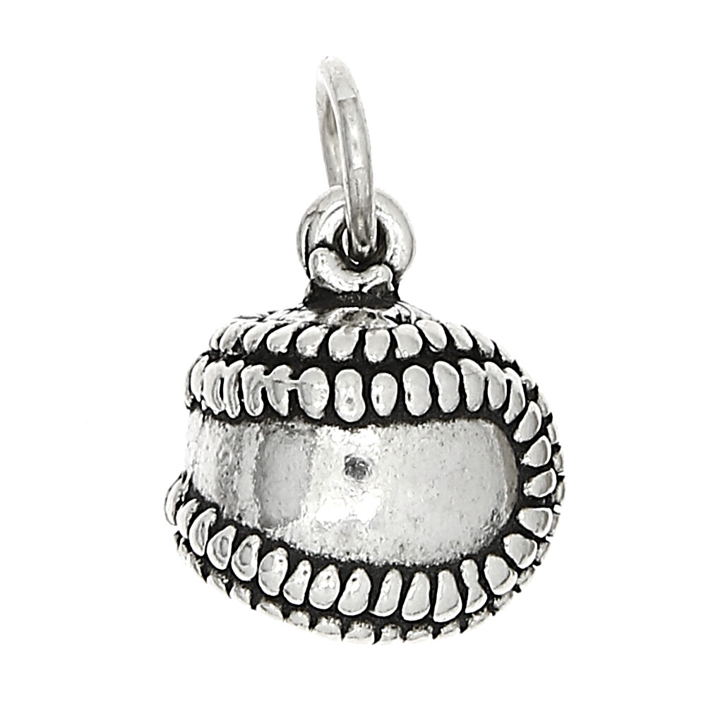 STERLING SILVER SOLID SOFTBALL 3D CHARM/PENDANT | eBay