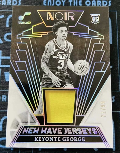 Keyonte George 2023-24 Panini Noir /99 Patch Silver New Wave Jerseys RC ...