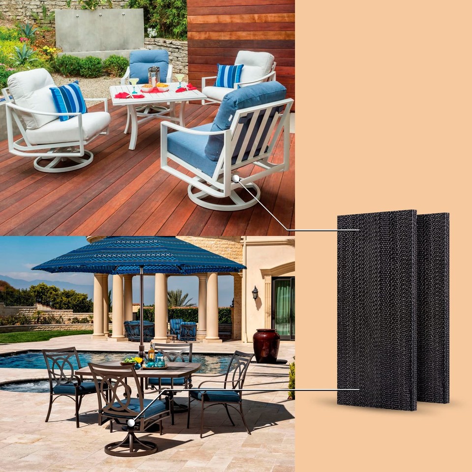 4Pack Patio Rocking Chair Spring Plate Replacement Part Fiberglass ...