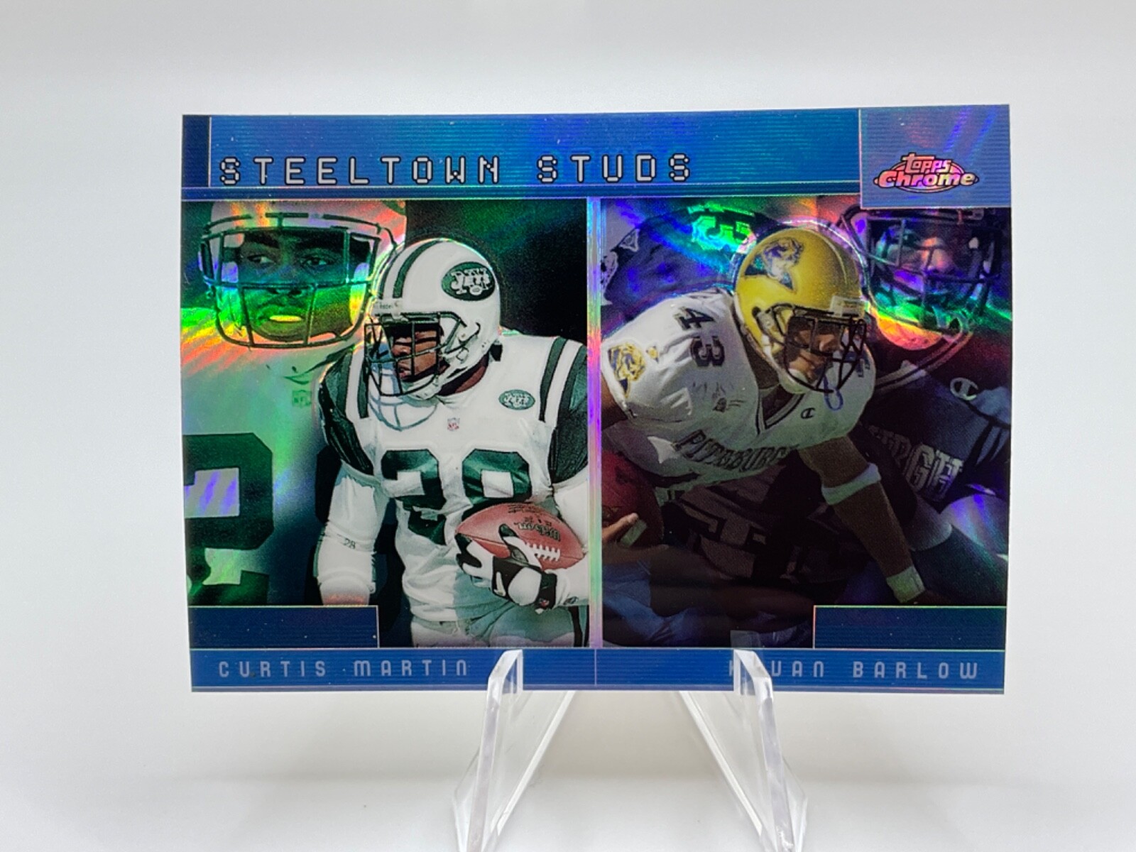 Curtis Martin HOF & Kevan Barlow 2001 Topps Chrome Combos Refractor # ...