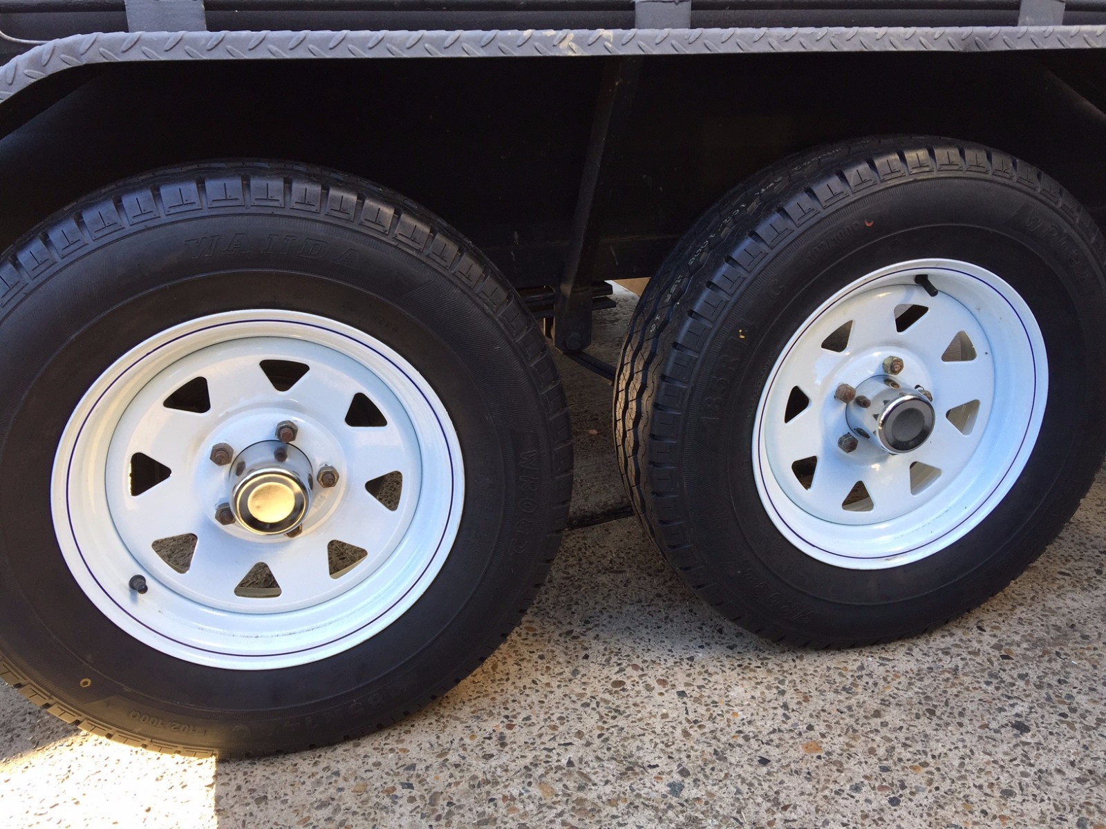 14x6" WHITE SUNRAYSIA Steel Wheel 5/108 HT Stud Pattern for TRAILER ...
