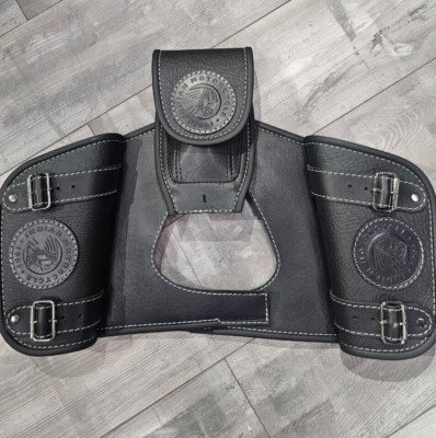 INDIAN SPRINGFIELD gas Tank BIB & side bags WHITE st. Roadmaster Chief ...