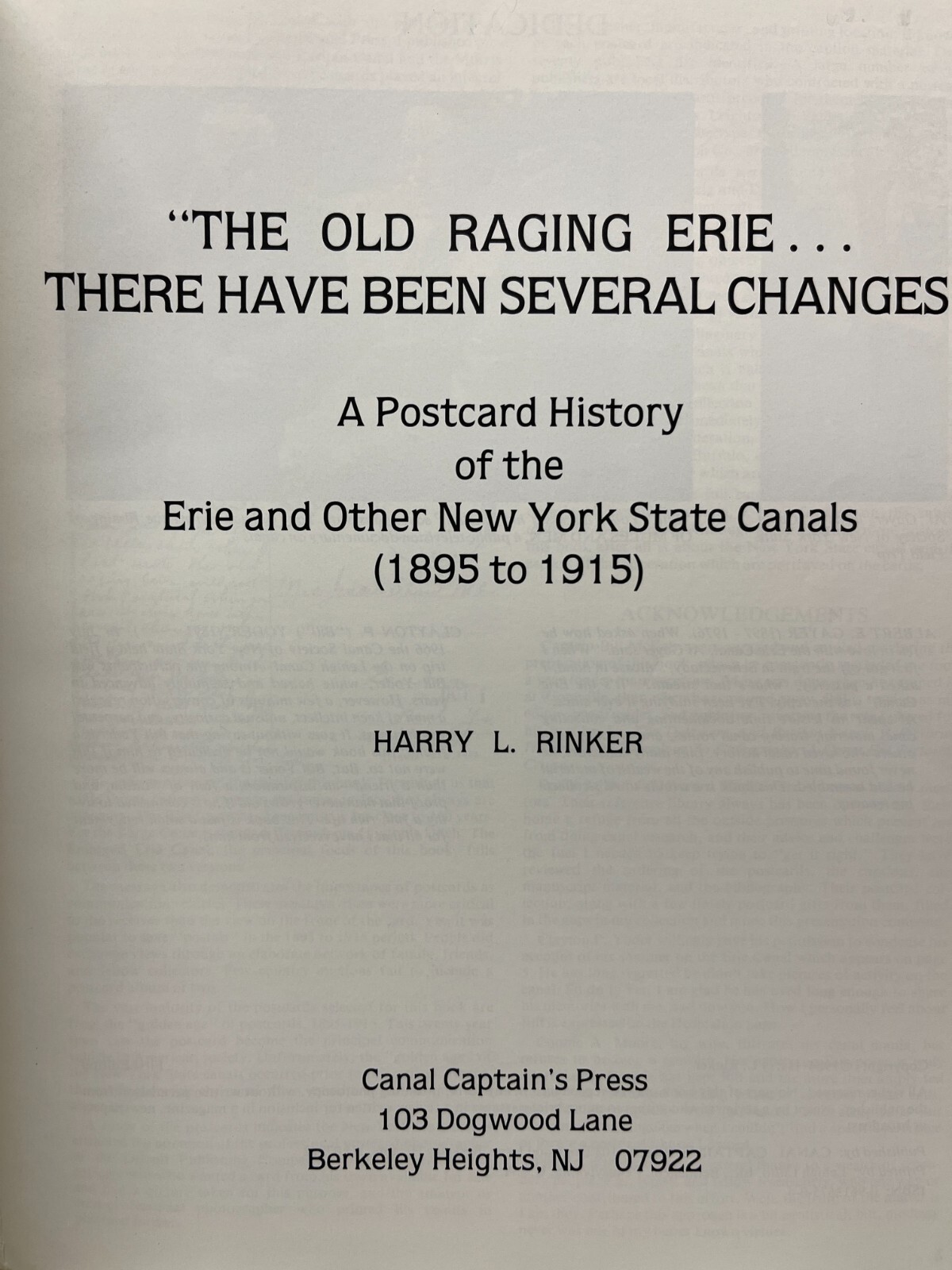 Old Raging Erie . . . There Have Been Several Changes : A Postcard ...