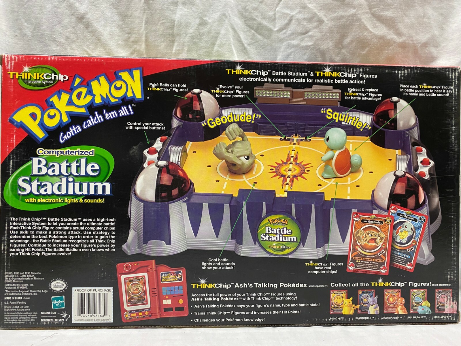 Pokemon Battle Stadium Hasbro Thinkchip Playset Works 4 Figures for ...
