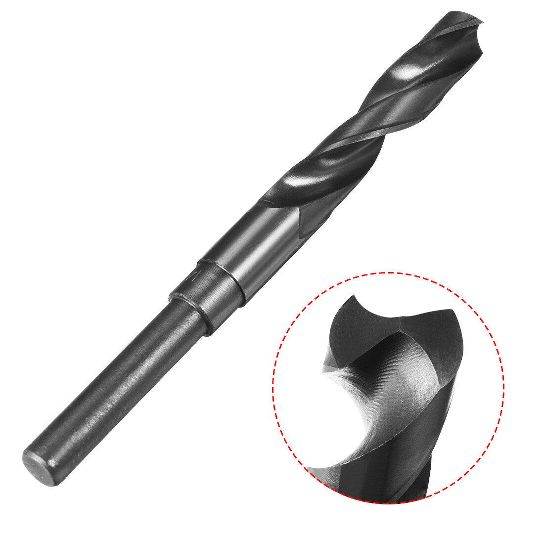 14.5mm Drill Bit HSS 9341 Black Oxide with 1/2 Inch Straight Reduced ...