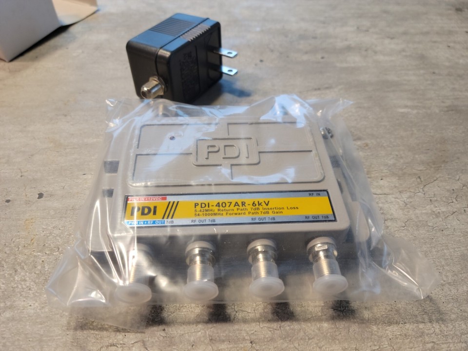 PDI SAT PDI-407AR-6kV 4-way 1 GHz Digital Drop Amplifier (PDI-407AR-6kV ...