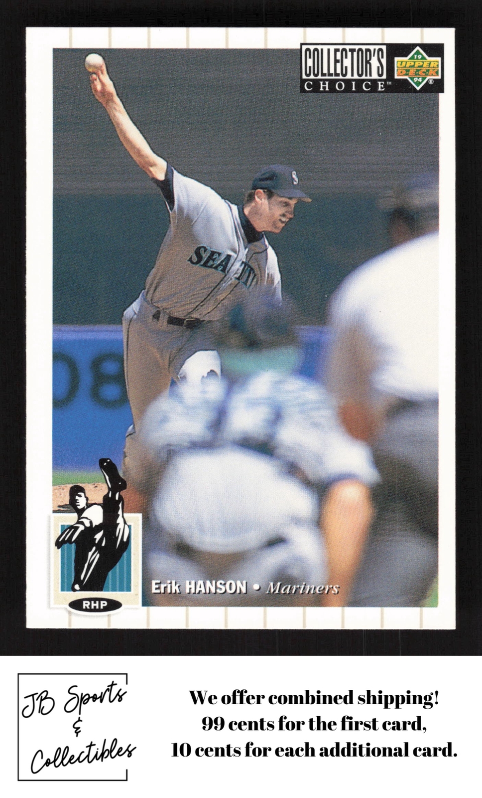 1994 Collector's Choice Erik Hanson #124 Seattle Mariners | eBay