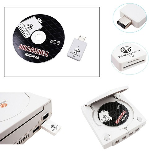 SD/TF Card Reader Adapter with CD Set for Dreamcast Dreamshell V4.0 ...