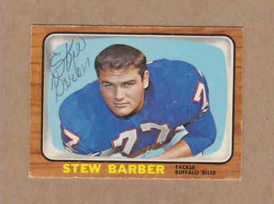 Stew Barber (Dec) signed 1966 Topps card #16-Buffalo Bills | eBay