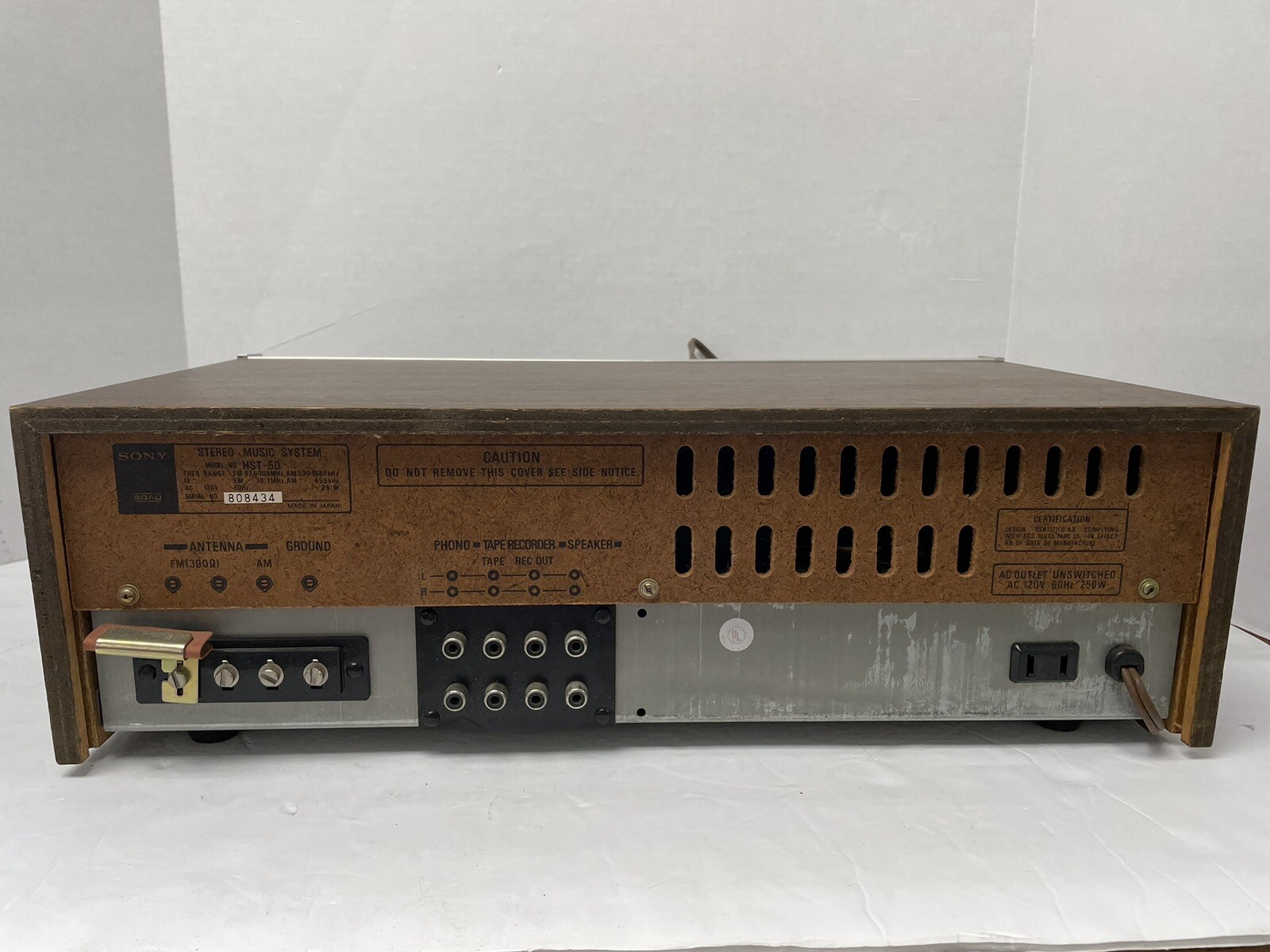 Vintage Sony Stereo Music System Receiver HST-50 *Tested* | eBay