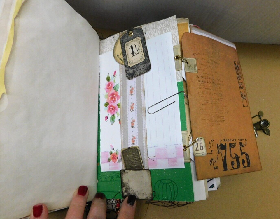 Junk Journal Handmade Chunky Vintage Style Handmade Hardcover /Ephemera ...