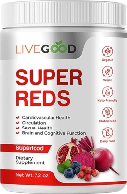 LiveGood Organic Super Reds Cardiovascular Power Dietary Supplement ...