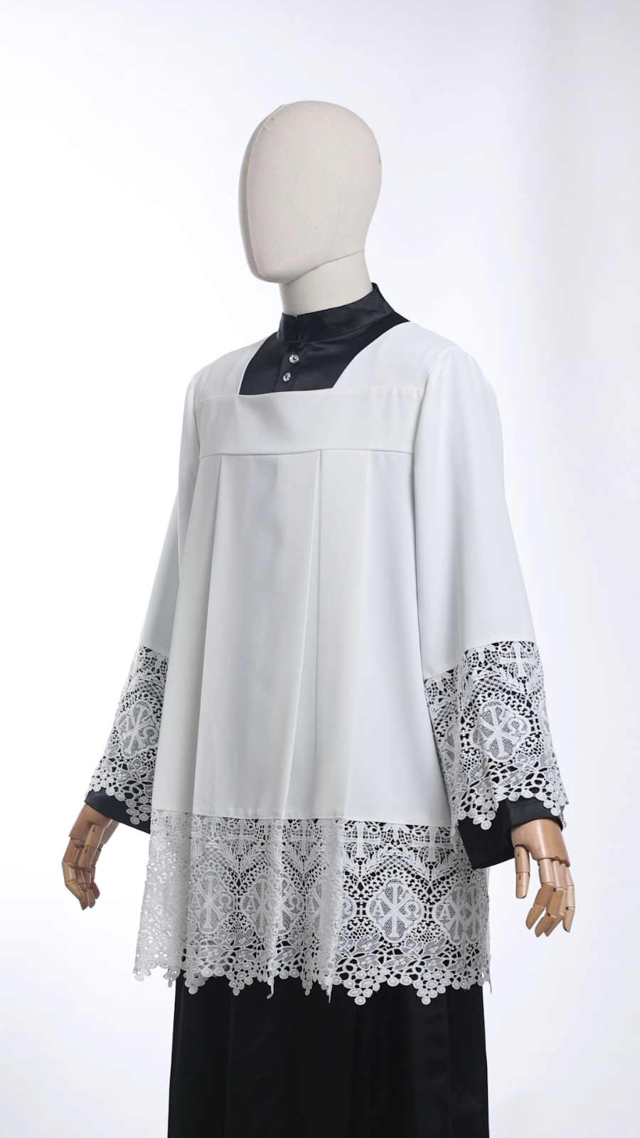 Catholic Clergy Surplice with Lace Band Mass Liturgical Priest ...