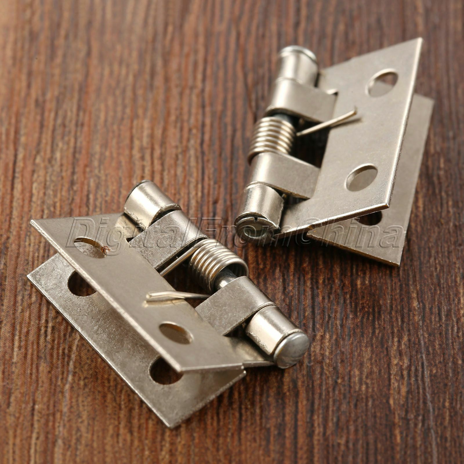 10Pcs Silver Color Mini Spring Hinges Cabinet Drawer Dollhouse Jewelry ...