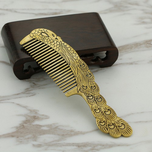 Solid Brass Peacock comb Figurine Small Statue Home Ornament Figurines ...