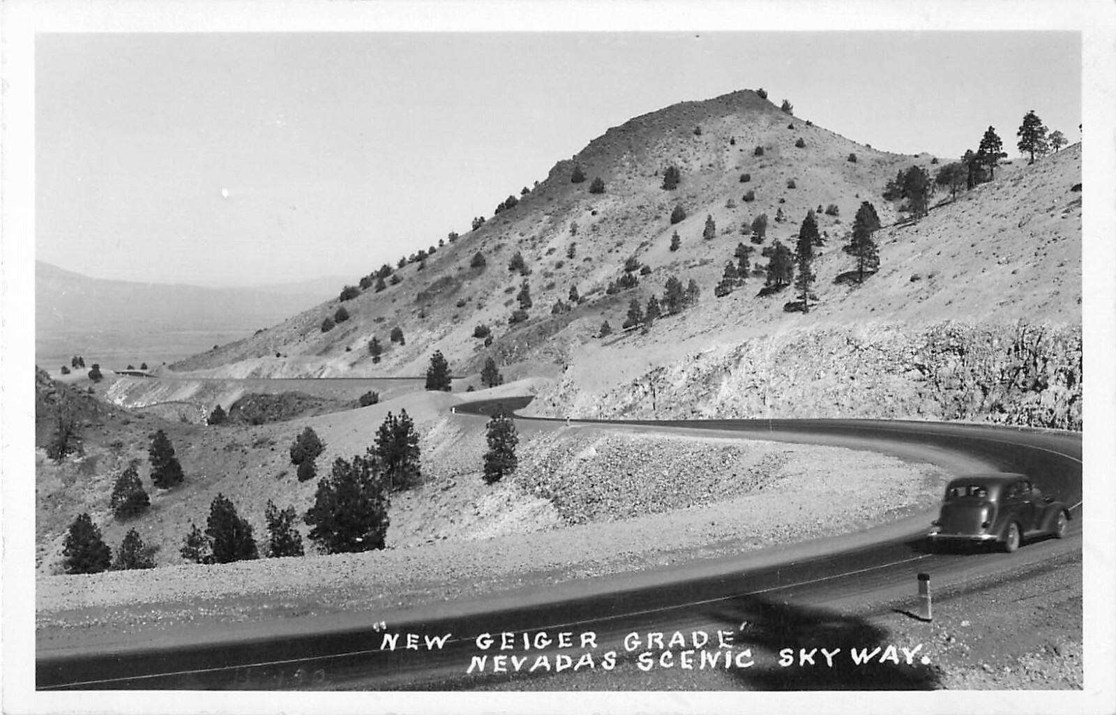 c1940s New Geiger Grade on Scenic Skyway, Nevada Real Photo Postcard ...