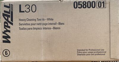 Kimberly-Clark WypAll 05800 L30 16.4"x9.8" Towels - White (100/BX, 8 BX ...