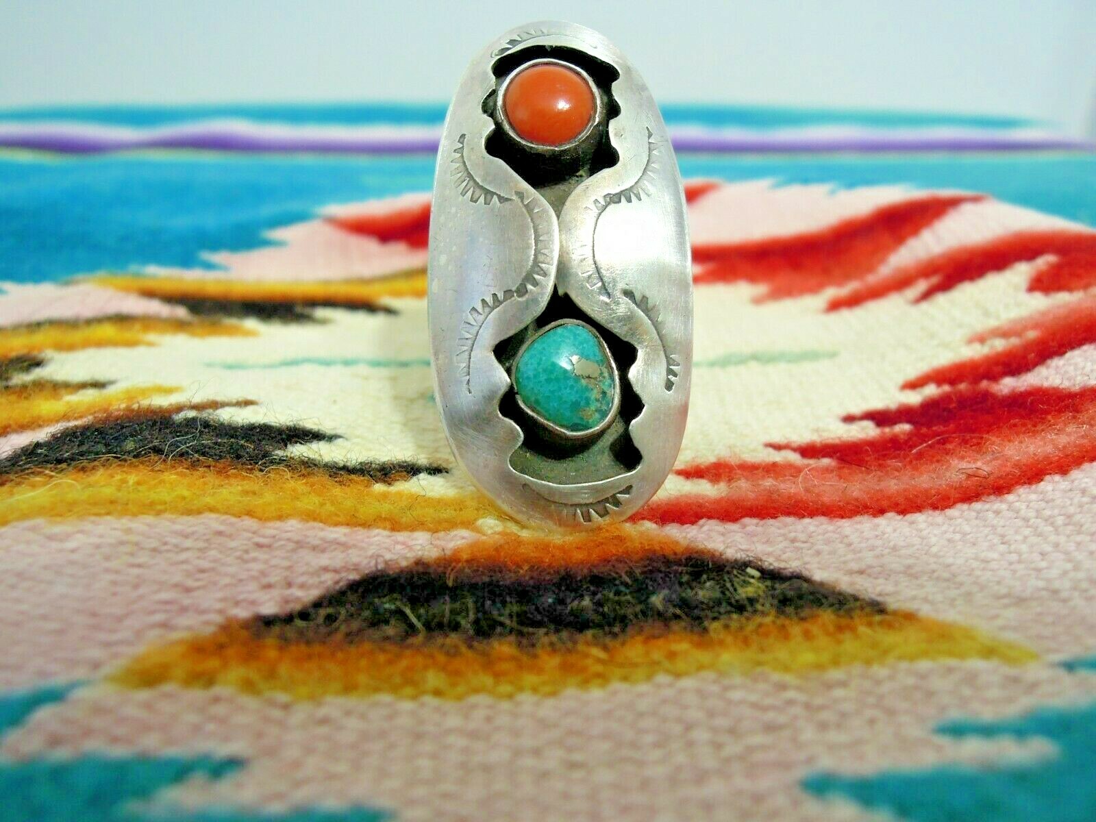 Native American Shadow Box Ring - Gem