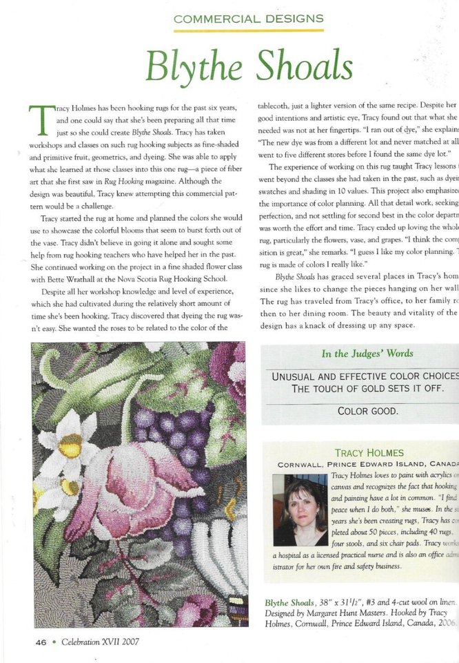 Hand Hooked Rugs Magazine Original And Commercial Design Adaptations ...