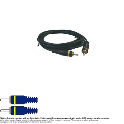 Cable Coax Coaxial RCA 1:1 Audio Composite Video OFC Velocity 12FT C2G ...