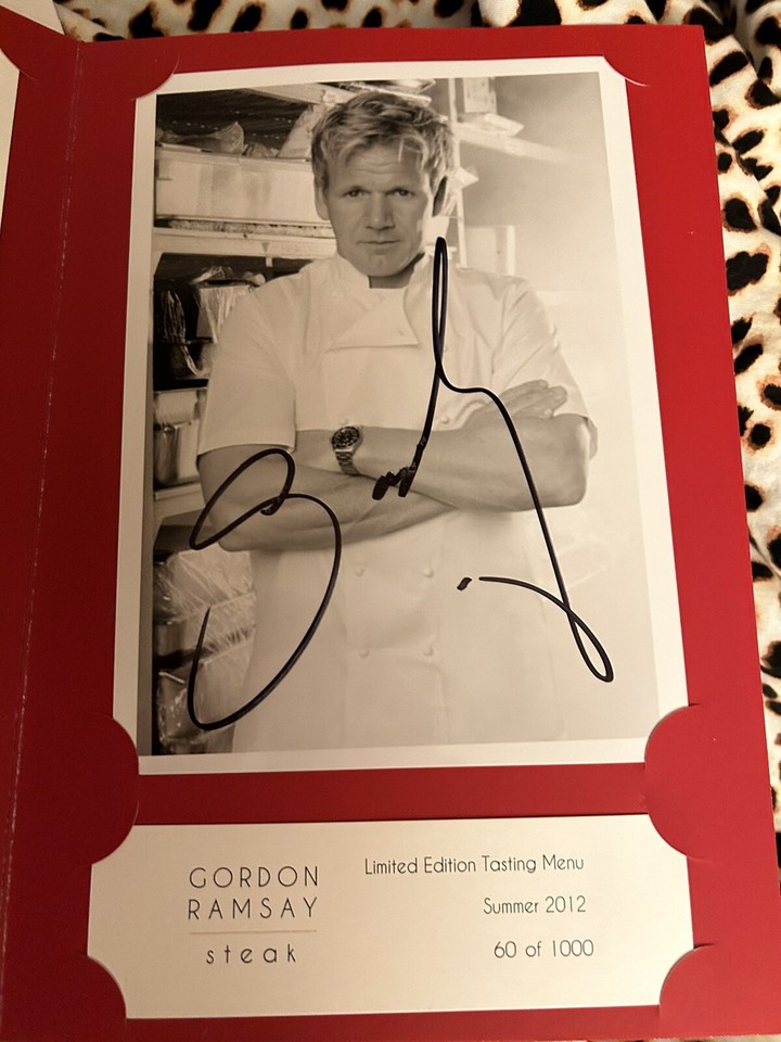 Gordon Ramsay Signed Menus | eBay