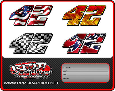 Custom 3M Race Car Numbers | imca streetstock latemodel 4cyl sprint ect ...