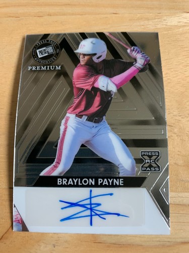 2024 Leaf Press Pass Braylon Payne Auto Rookie Silver Milwaukee Brewers ...