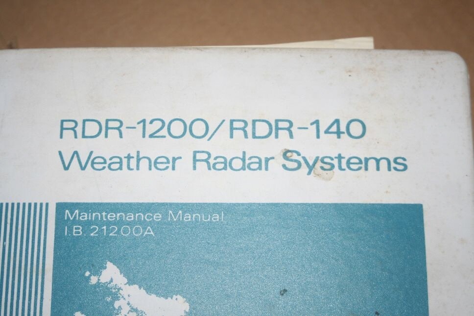 Bendix King RDR-1200/RDR-140 Weather Radar maintenance Manual IB21200A ...