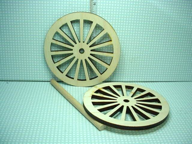 Miniature Wooden Wagon/Buggy Wheels (pr) Laser Creations 1/12 Sc ...