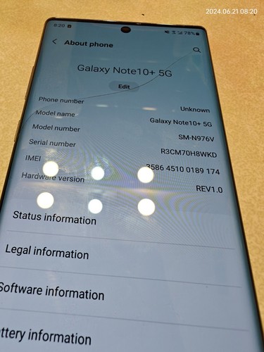 Samsung Galaxy Note10+ 5G SM-N976V - 256GB - Aura Glow (Verizon ...