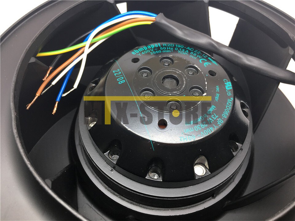 1PCS R2D190-AC22-12 400V 56/73(W) 190mm Centrifugal fan | eBay