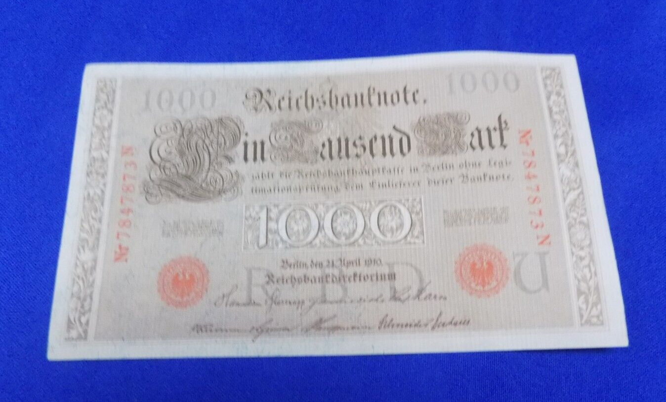 (10) 1000 Reichsmark Mark 1910 German Nice, 10 notes | eBay