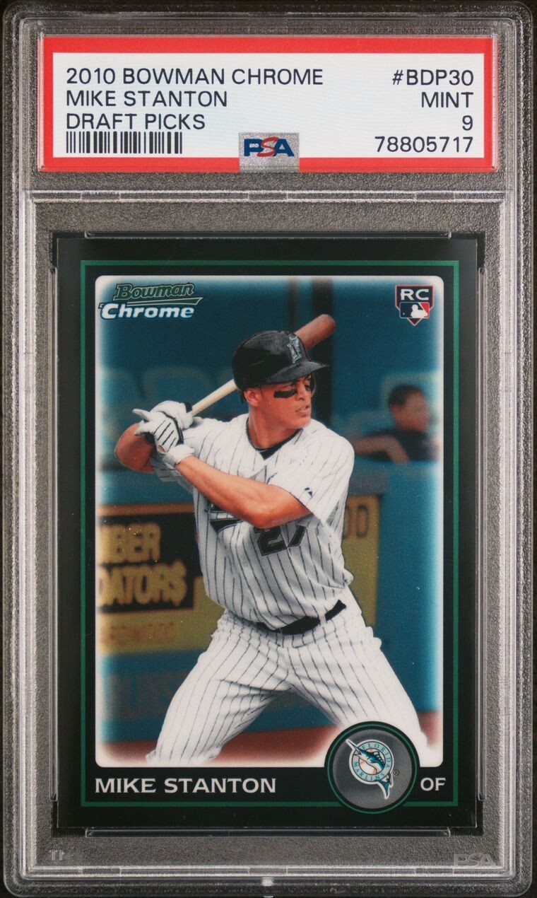 2010 Bowman Chrome Baseball Mike Stanton (RC) Card #BDP30 PSA Mint 9 | eBay