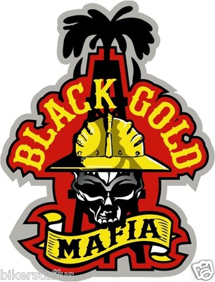BLACK GOLD MAFIA HARD HAT STICKER HELMET STICKERS TOOLBOX STICKER LUNCH ...