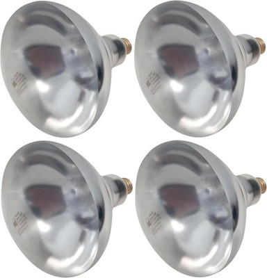 4-Pack OCS Parts 250 Watt PFTE Coated Shatter Resistant Heat Lamp Bulb ...