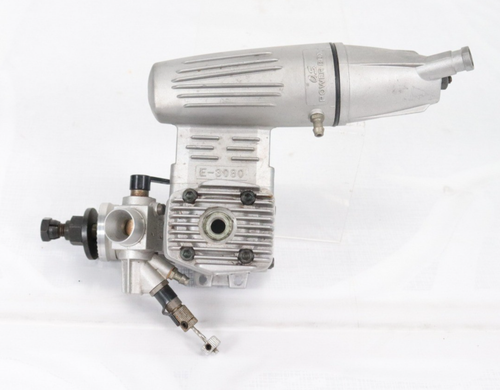 O.S. MAX-35AX 5.77cc 2 stroke glow engine with muffler, used for R/C ...